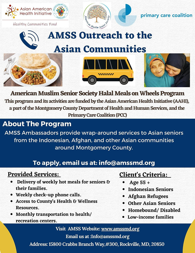 Halal Meals on Wheels (HMOW) Partnerships with the Asian American ...